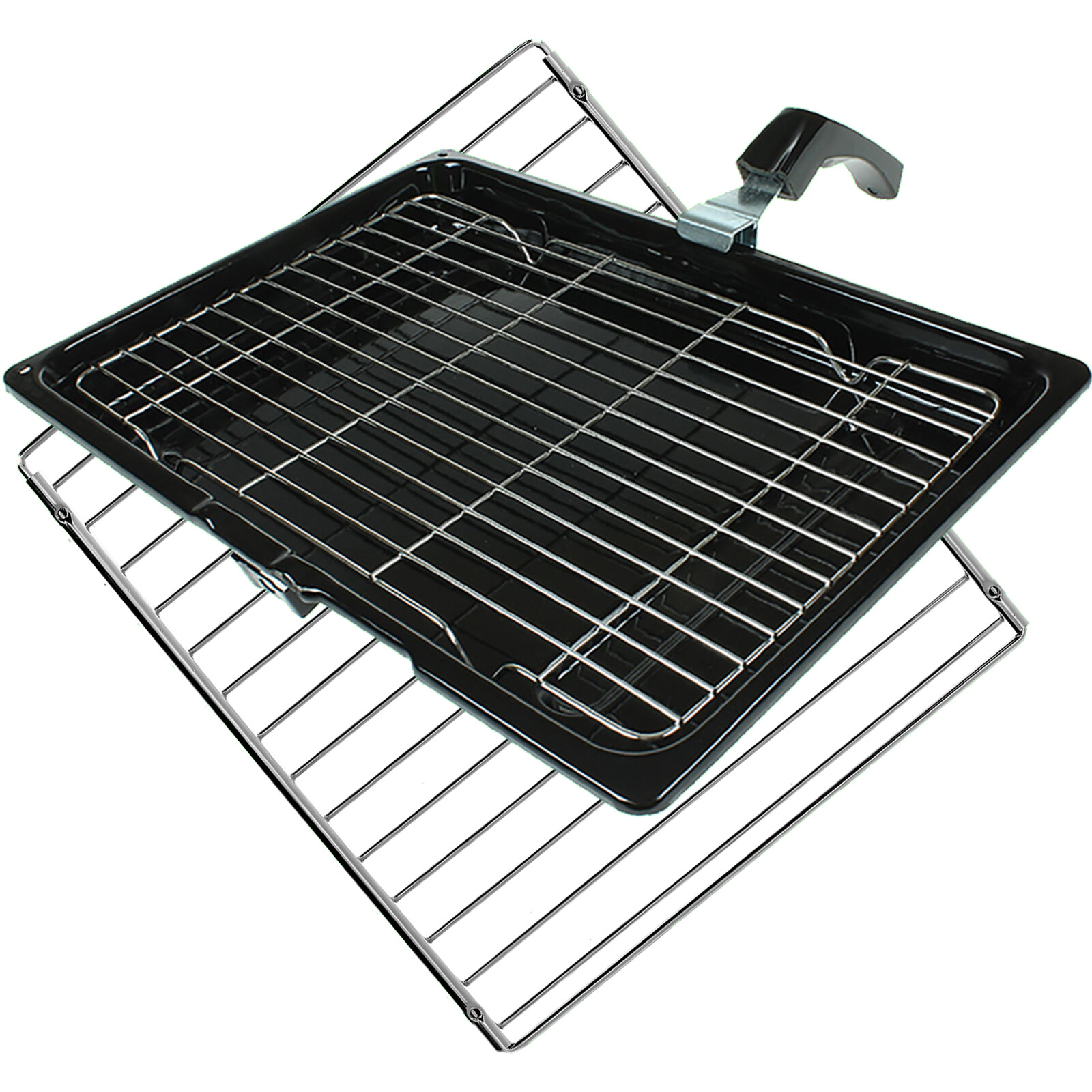 Universal 280-380mm Cooker Grill Pan with Rack and Handle + FREE Wire ...