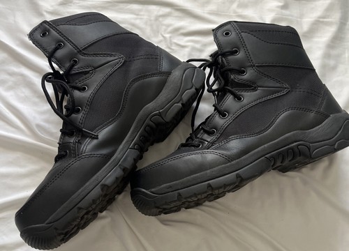 Interceptor Shoes, Men's Size 9, Black, Tactical Boots Black Steel Toe ...