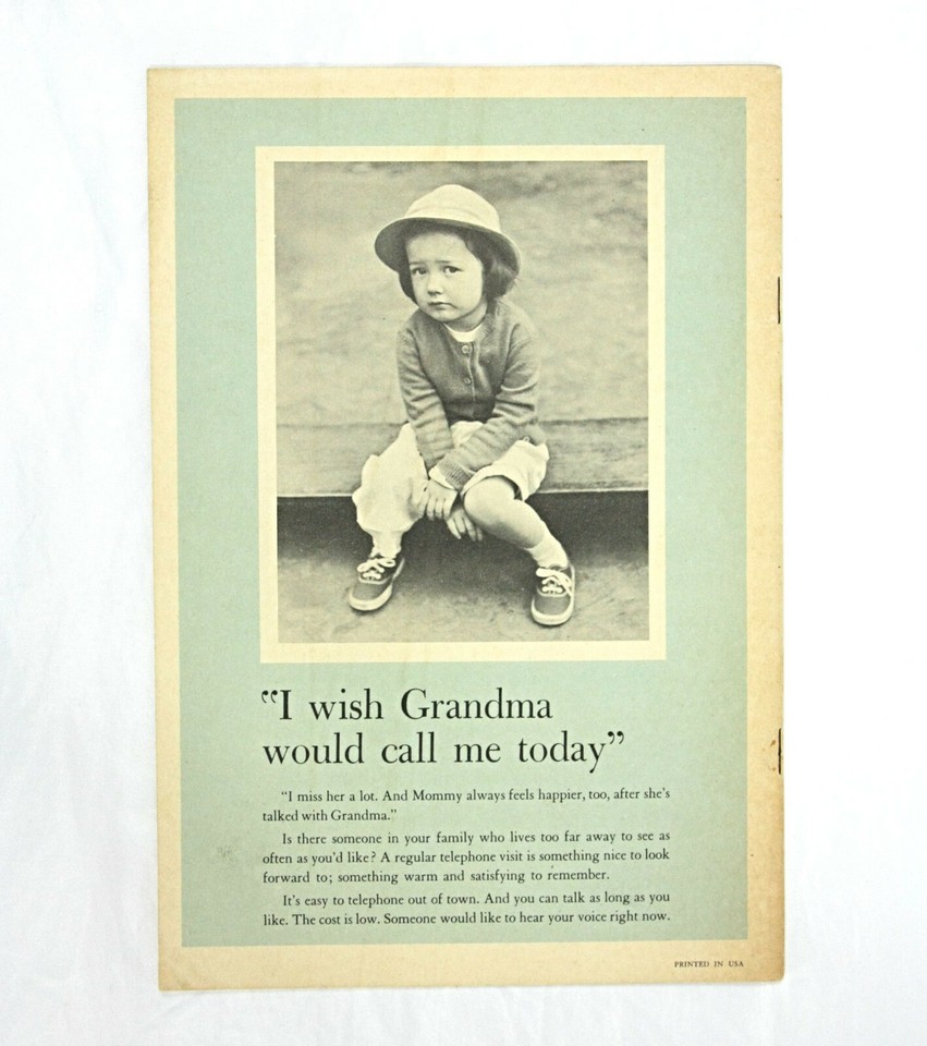 Vintage New Jersey Bell Telephone Company Almanac 1958 Booklet Pamphlet ...