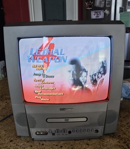 Emerson EWC13D4 CRT TV 13" Built In DVD Player GAMING TV -No Remote | eBay