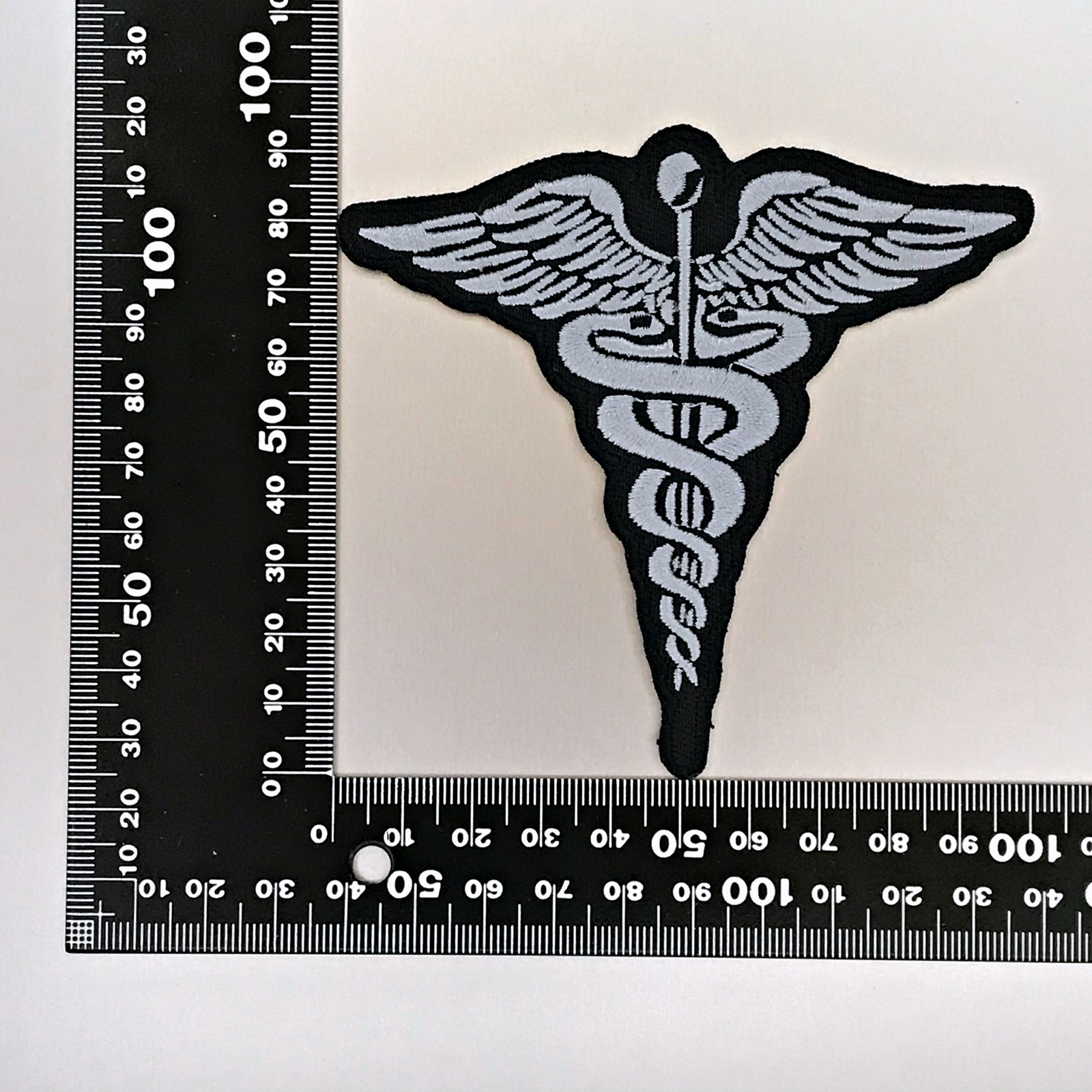 Medical Symbol Patch —Iron On Badge Embroidered Motif— Snakes Caduceus ...