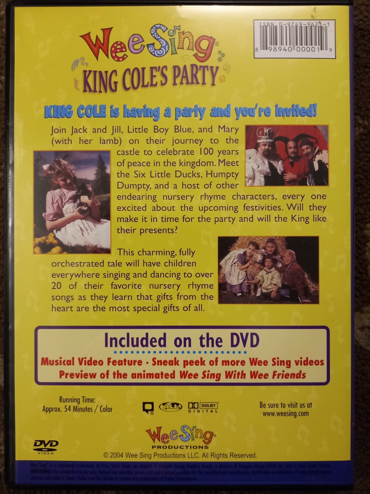 WEE SING KING COLE'S PARTY DVD KIDS WE SING | eBay