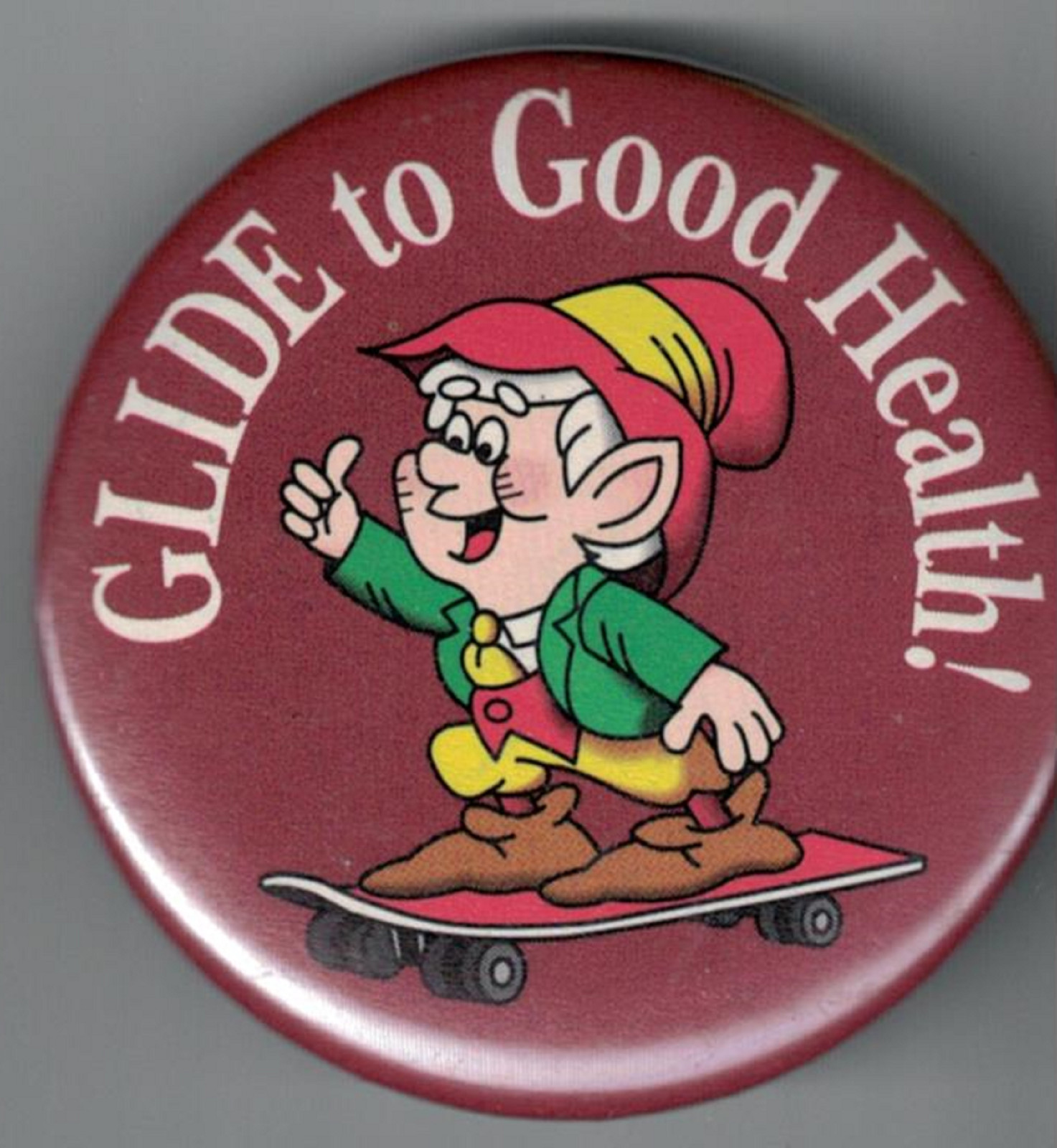 Vintage Keebler Elves Skateboard Pinback Button Glide to Good Health ...