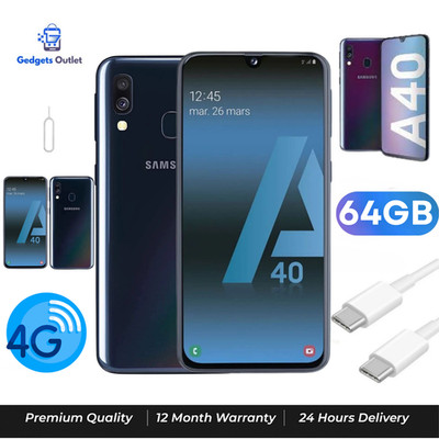 Samsung Galaxy A40 64GB Dual Sim Black Unlocked Smartphone Pristine ...