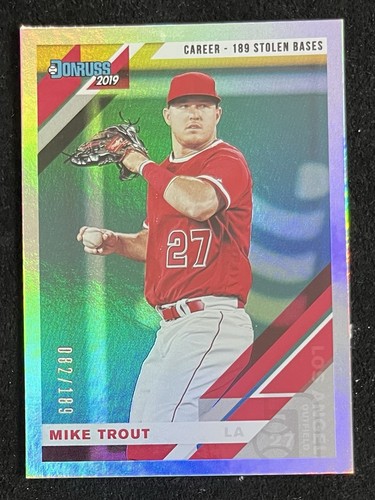 2019 Donruss Career Stat Line Variations Mike Trout /189 #170 Angels | eBay
