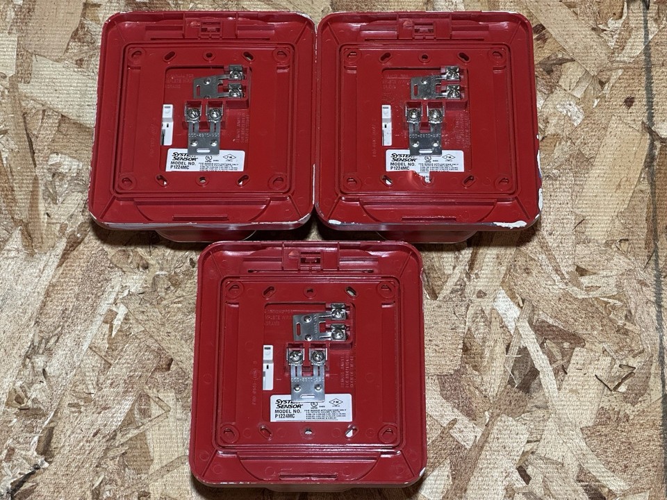 SYSTEM SENSOR P1224MC SPECTRALERT RED WALL MOUNT MULTI-CD HORN STROBE ...