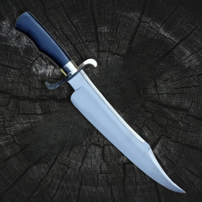 Custom Handmade Carbon Steel Blade Alamo Musso Bowie Knife - Hunting ...