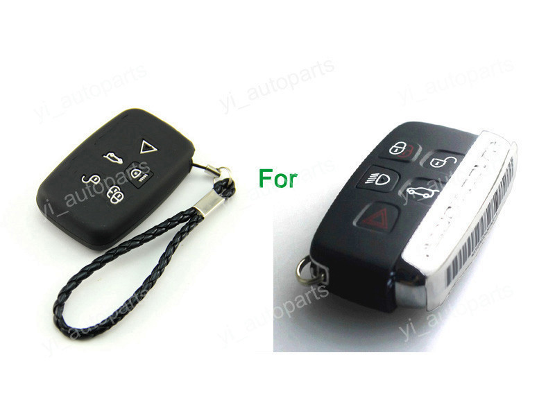 Black Silicone Case Cover For Land Range Rover Smart Remote Key 5 ...