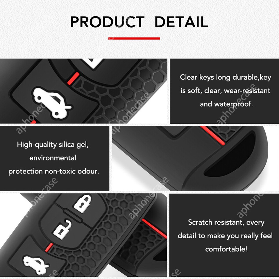 Remote Key Fob Case For Ford Ranger 2015-2018 Silicone Key Protector ...