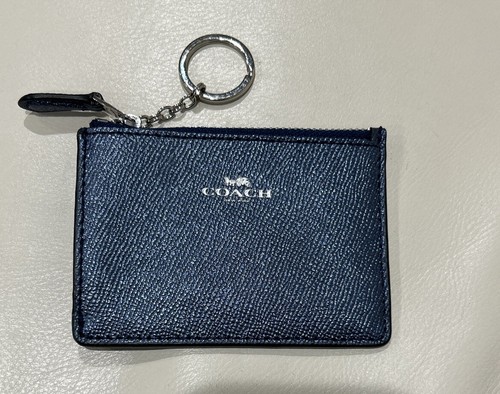 Coach Crossgrain Leather Skinny ID & Wallet Key Chain Card Holder ...