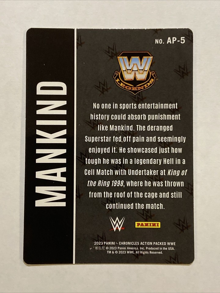 2023 Panini Chronicles WWE Mankind #AP-5 Action Packed Mick Foley WWE ...
