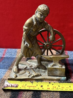 Brass Blacksmith Wheelwright Ornament NVB UK MADE Large Vintage 2.5kg ...