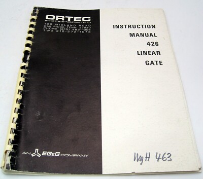 EG&G ORTEC 426 Linear Gate Instruction Manual NIM BIN | eBay
