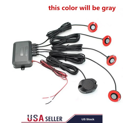 4 Parking Sensors Buzzer Car Reverse Backup Rear Radar System Sound ...
