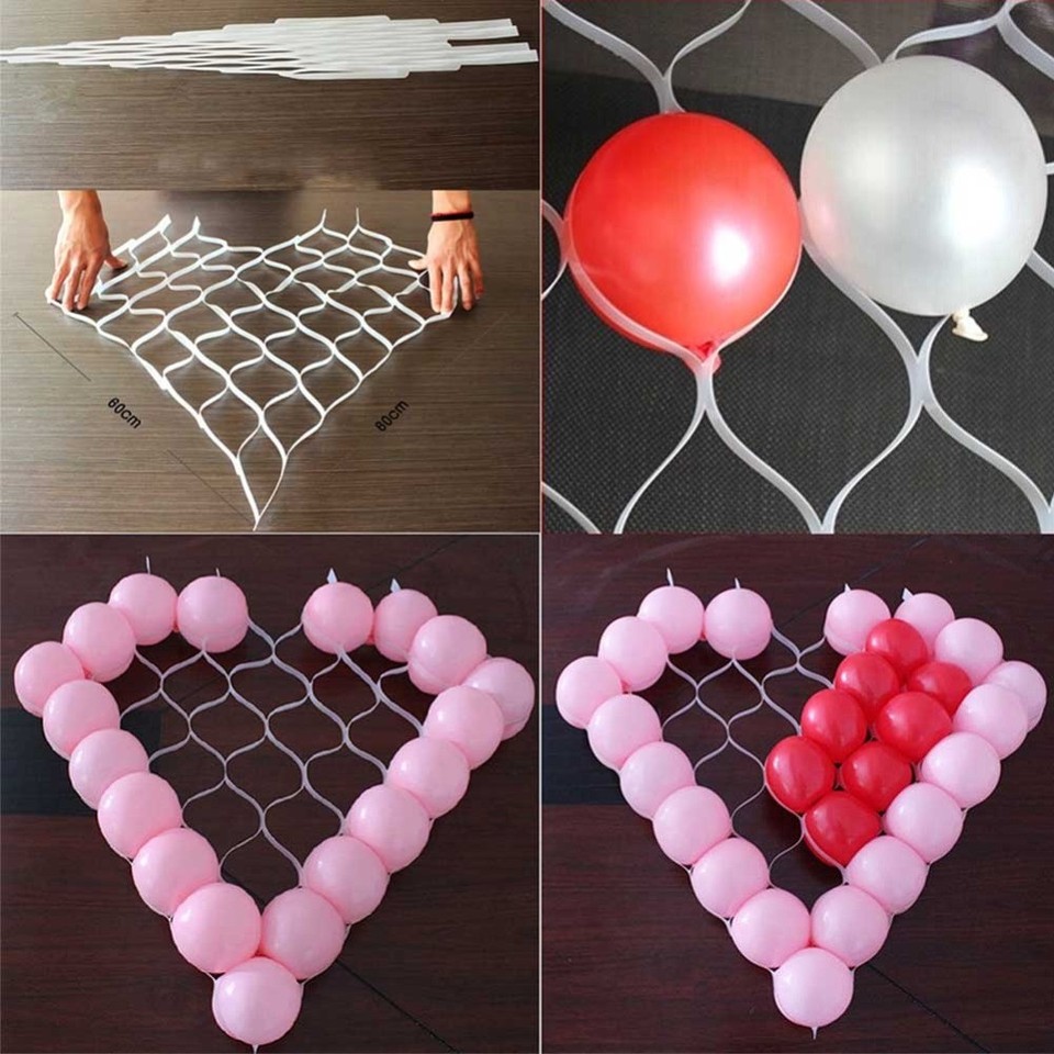 38 Grids Heart Shape Mesh Balloon Frame Balloons Arch Party Supply ...