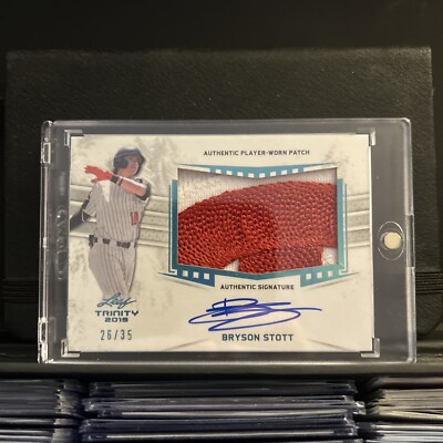 2019 Leaf Trinity BRYSON STOTT Logo Patch Platinum Auto RC 26/35 ...