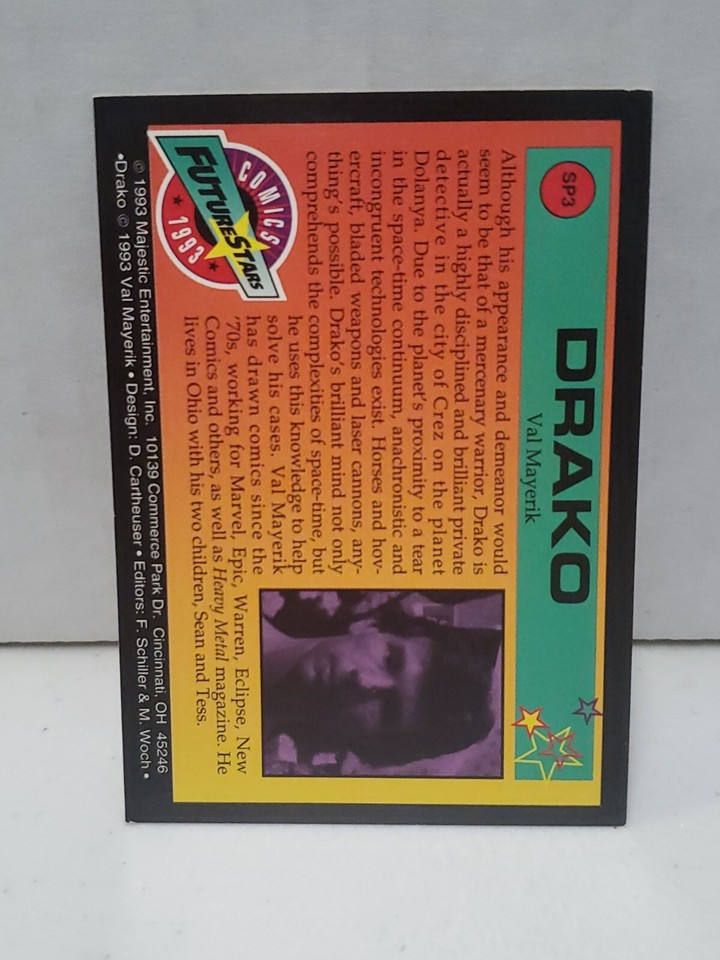 Comics Future Stars 1993 Star Players SP3 Drako Val Mayerik | eBay