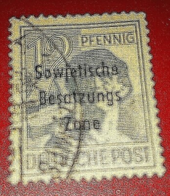 Briefmarke 12 Pfennig Deutsche Post Sowjetische Besatzungszone | eBay.de
