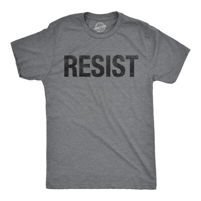 Mens Resist T Shirt Political Anti Authority Protest Tee Rebel Rally ...