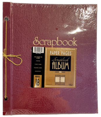 New Kleer Vu Oversized Burgundy Red 14x12 String Tied Scrapbook Album ...