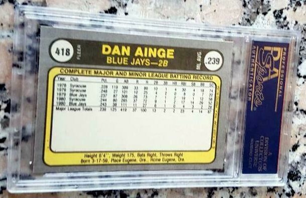 DANNY AINGE 1981 Fleer Rookie Card RC PSA 10 GEM 2xNBA Champs Celtics ...