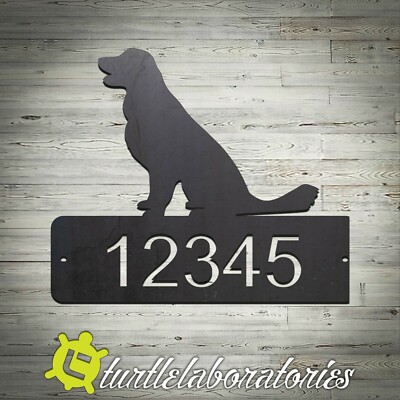 Custom Golden Retriever Dog Home Address Sign Mail House Dog Memorial ...