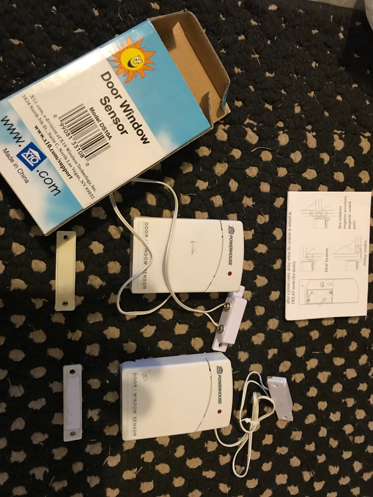 2 Used X10 Door Window Sensors DS10A | eBay