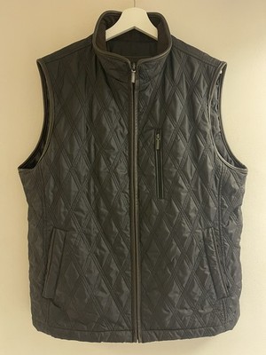 MEN'S XL RAINFOREST QUILTED FLEECE LINED ULTRA DOWN BLACK VEST 195$ NWT ...
