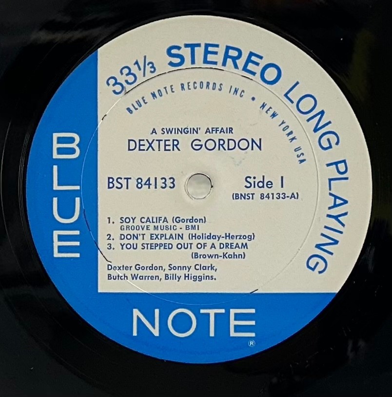 LP: Dexter Gordon, A Swingin' Affair, Blue Note, Stereo, 1962, Hard Bop ...