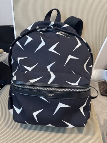 Saint Laurent YSL City Classic Backpack Canvas Black | eBay
