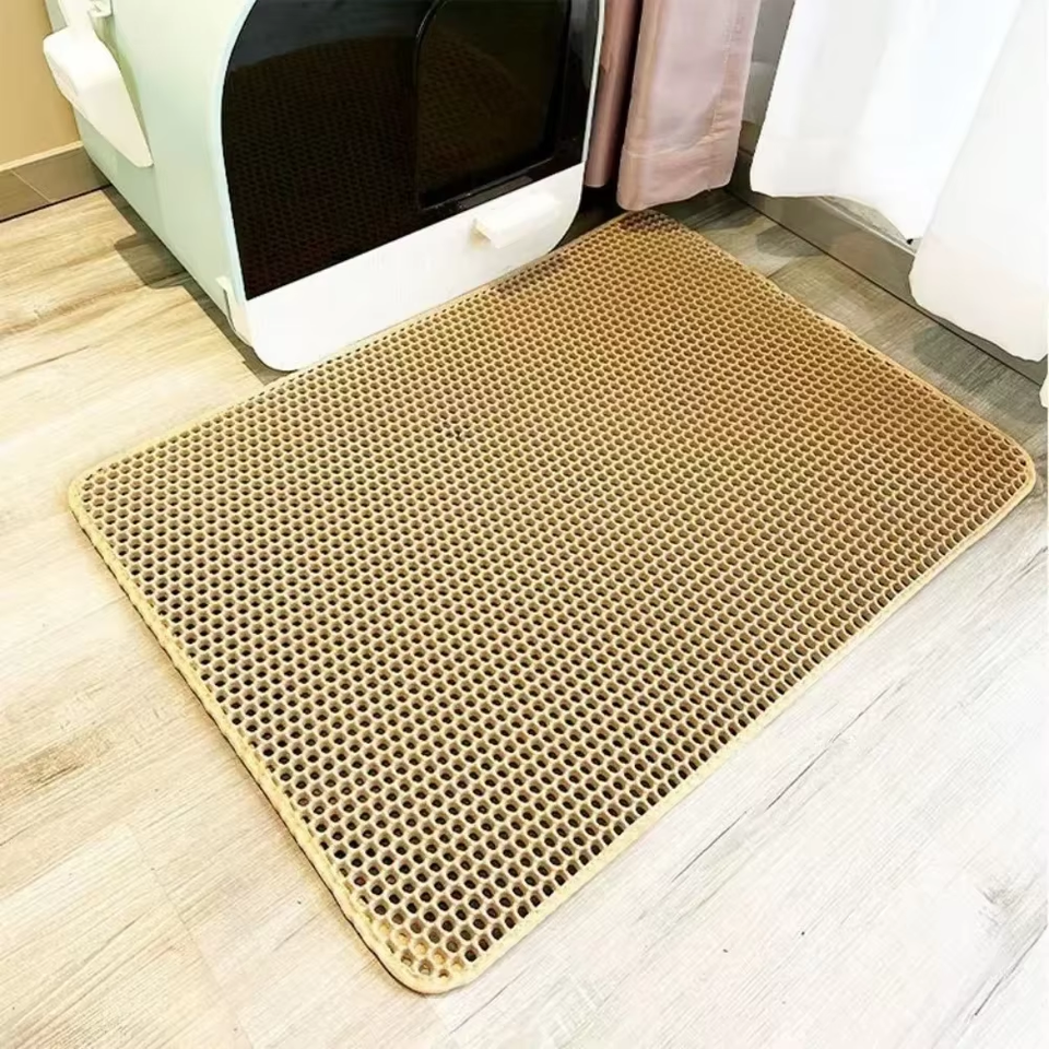 Large Cat Litter Mat Waterproof Double Layer Non Slip Litter Box Tray ...