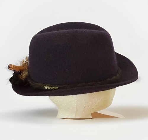 Geiger Tyrolean Wool Fedora Hat Sz 7 56 Orvis Bavarian Alpine Feather ...