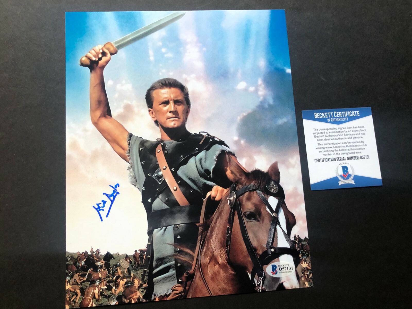 Kirk Douglas Rare! signed autographed Spartacus 8x10 photo Beckett BAS ...