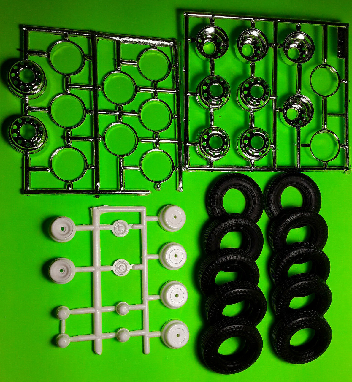 AMT Peterbilt 359 Wrecker 1/25 Firestone Tire Chrome Rim Tow Truck Semi ...