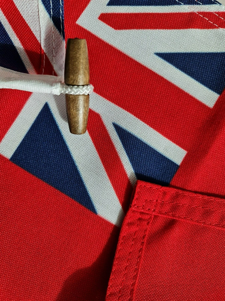 Red ensign MoD approved courtesy flag 12x18" cotton like dyed toggled ...