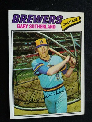 1977 Topps Baseball Card # 307 Gary Sutherland - Milwaukee Brewers | eBay