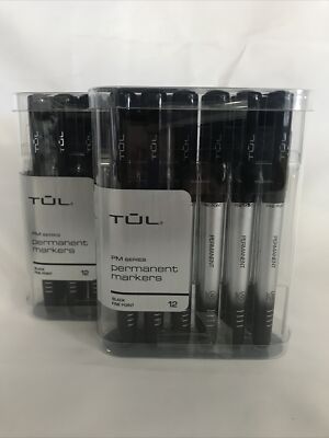 TUL PM Series Permanent Markers Black Fine Point 12 Ct. (2 Pack) | eBay