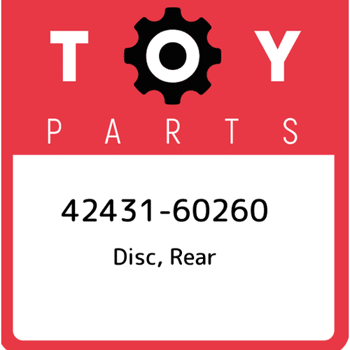 42431-60260 Toyota Disc, rear 4243160260, New Genuine OEM Part | eBay