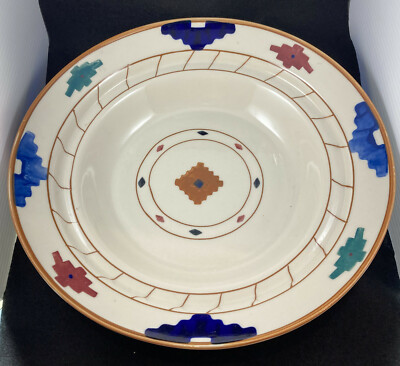 Hartstone Pottery USA Cheyenne Ceramic Pasta Bowl 14.3in Handpainted ...