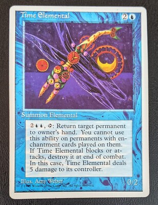 1 x Time Elemental - Alternate 4th Edition - MTG Magic the Gathering ...