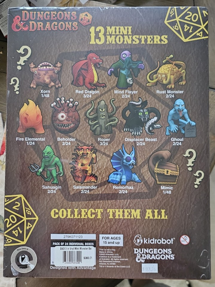 Dungeons & Dragons 1st Edition Monster Mini Series Sealed Display (24 ...