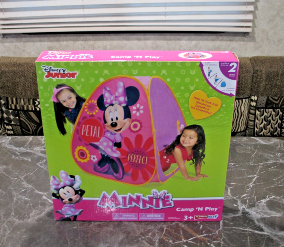Disney Minnie Mouse Camp Play Indoor Classic Hideaway Structure Playhut ...