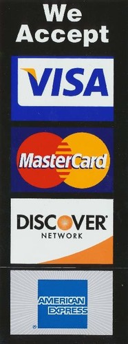CREDIT CARD LOGO DECAL STICKER - Visa / MasterCard/Discover/Amex | eBay