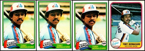 Tony Bernazard Montreal Expos (4) Card Lot - LIMITED EDITION – RARE GEM ...