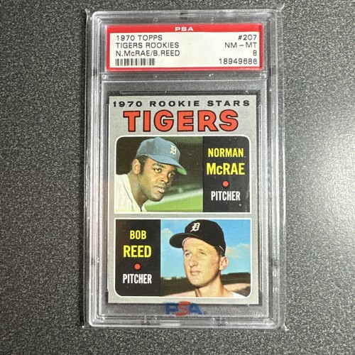 1970 Topps #207 Tigers Rookies Norman McRae Bob Reed PSA 8 NM-MT | eBay