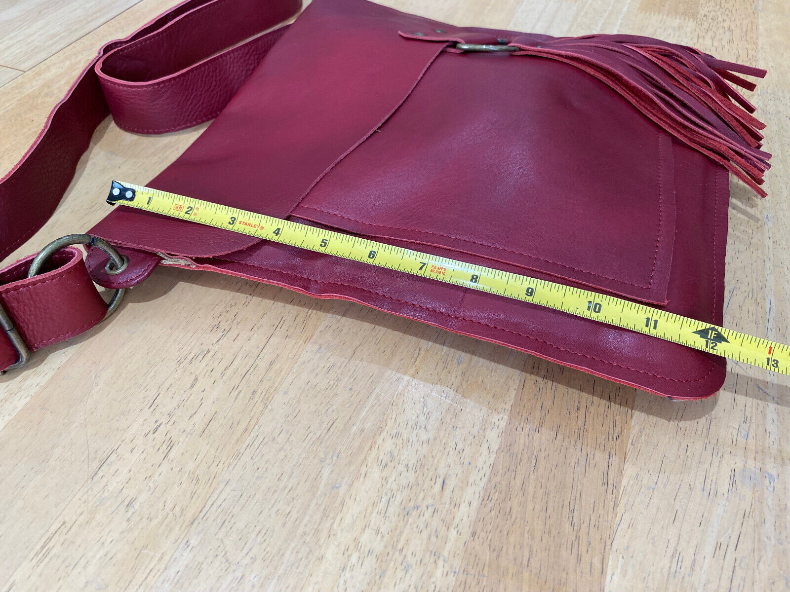 LISA LEONARD Deep Ruby Red Leather Cross-body Handba… - Gem