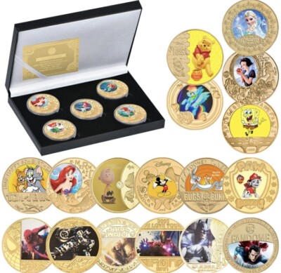 Disney Pixar gold and silver coins - complete box sets brand new coins ...