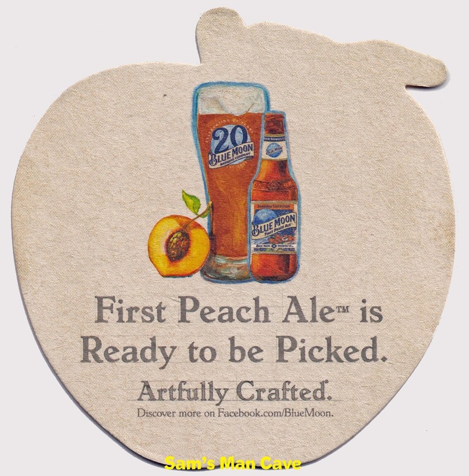 Blue Moon First Peach Ale Beer Coaster | eBay