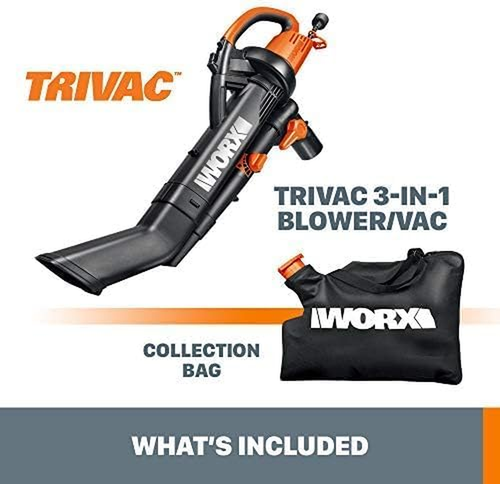 WG505 Trivac 12 Amp 3-in-1 Electric Leaf Blower/Leaf Vacuum/Mulcher ...