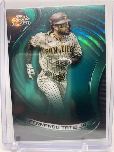 2022 Topps Chrome Black FERNANDO TATIS JR Green Refractor 12/99 (B908 ...